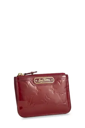 LOUIS VUITTON Monogram Vernis Pochette Clefs - Red