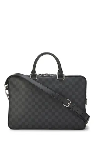LOUIS VUITTON Damier Graphite Porte Documents Business - Black