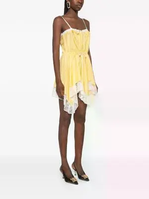 Saint Laurent Lace-detail Strapless Mini Dress