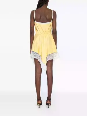 Saint Laurent Lace-detail Strapless Mini Dress