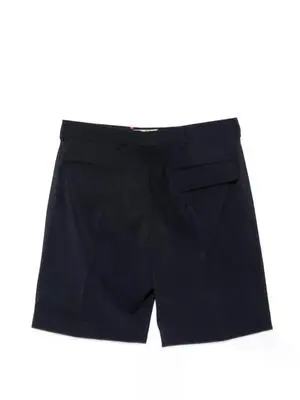 Paul Smith Pleated Seersucker Shorts - Blue