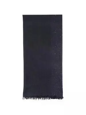Faliero Sarti Kundy Sequin-embellished Frayed Scarf - Blue