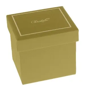 Christofle Leather Objets Miroir Coffee Cup Ring - Red
