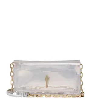 CHRISTIAN LOUBOUTIN Bettina Transparent Clutch - Silver