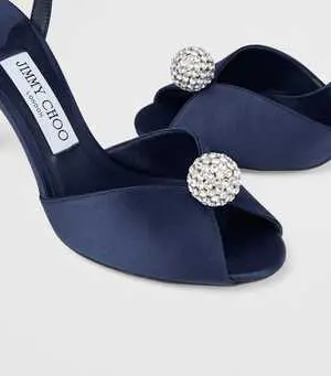 JIMMY CHOO Sacora 85 Heeled Sandals - Navy