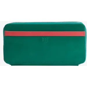 TUSK Siam Double Zip Wallet - Emerald/geranium