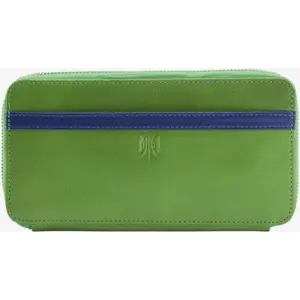 TUSK Siam Double Zip Wallet - Grass/indigo