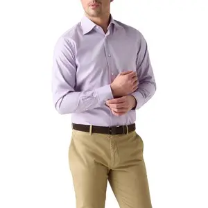 Robert Talbott Madison Check Light Weight Poplin Shirt In Contemporary Fit - Pink