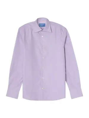 Robert Talbott Madison Check Light Weight Poplin Shirt In Contemporary Fit - Pink