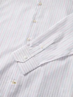 Robert Talbott Reynolds Cotton Linen Blend Shirt In Contemporary Fit - Raspberry