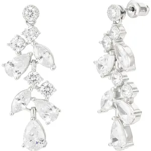 UNTAMED PETALS Cami Crystal Drop Earrings - Silver