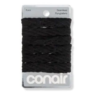 Conair Accessories Seamless Elastics 6-pack - Black
