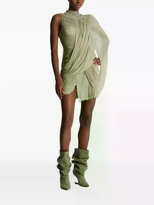 Balmain Draped Flowing Dress - Green