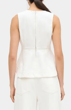 ALIGNE Sleeveless Organic Cotton Peplum Top