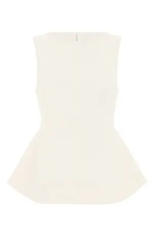 ALIGNE Sleeveless Organic Cotton Peplum Top