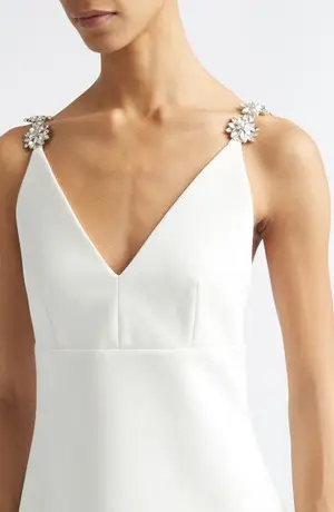 Cinq À Sept Mattison Rhinestone Strap Mini Dress