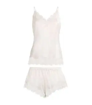 Harrods Silk Camisole And Shorts Set - Ivory