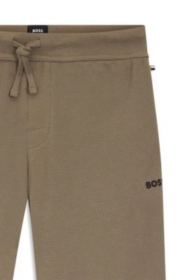 BOSS Waffle-knit Pajama Bottoms - Light Brown