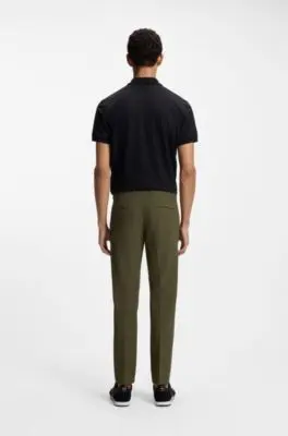 BOSS Slim-fit Stretch Pants - Light Green