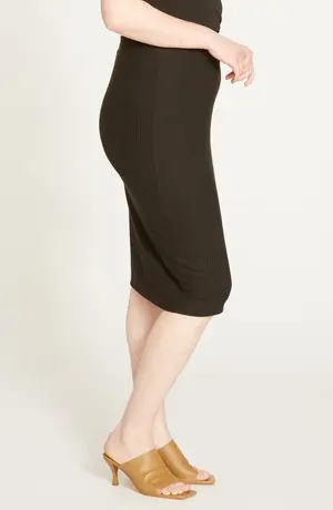 Universal Standard Rib Knit Pencil Skirt