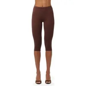 Naked Wardrobe Capri Leggings - Chocolate