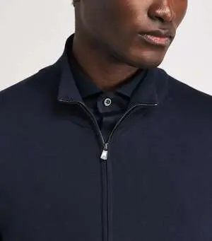Isaia Wool Zip-up Cardigan