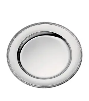 Christofle Plated Malmaison Round Platter - Silver
