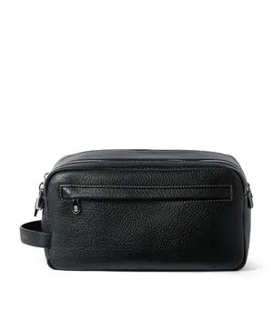 Brunello Cucinelli Grained Leather Pouch - Black