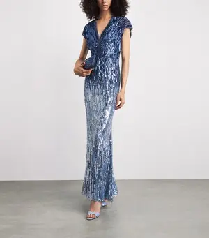Jenny Packham Sequinned Dusk Gown