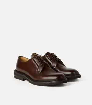 Brunello Cucinelli Aged Calfskin Derby Shoes