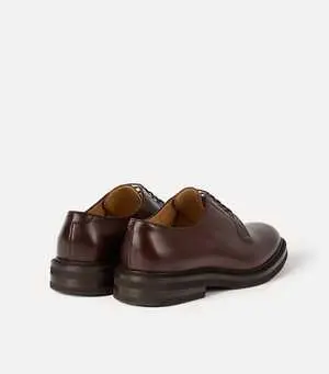 Brunello Cucinelli Aged Calfskin Derby Shoes
