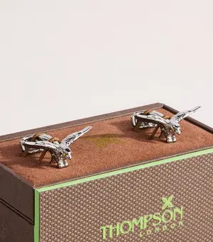 Tateossian Thompson Palladium-plated Eagle Cufflinks