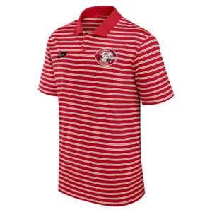 Nike Cincinnati Reds Cooperstown Striped Victory Dri-fit Mlb Polo - Red