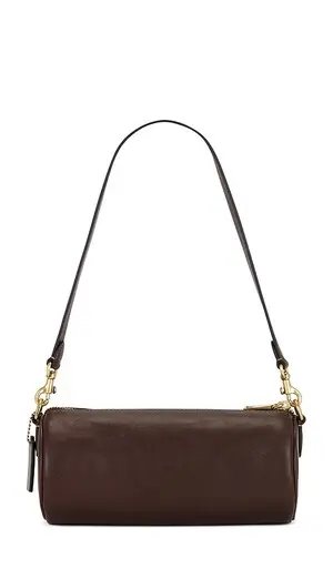 COACH Natural Grain Leather Barrel Bag - Maple