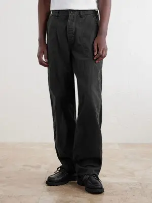 FULLCOUNT Herringbone Straight-leg Trousers