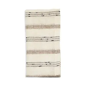 KIM SEYBERT Stria Napkin In Ivory & Black - Ivory/black