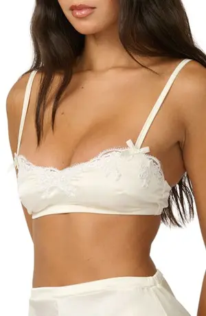 KAT THE LABEL Jean Embroidered Bralette