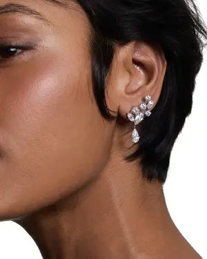 Nadri Riviera 18k Yellow Plated Cubic Zirconia Drop Earrings - Gold