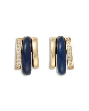 ROXANNE ASSOULIN The Stone Huggie Earrings - Lapis