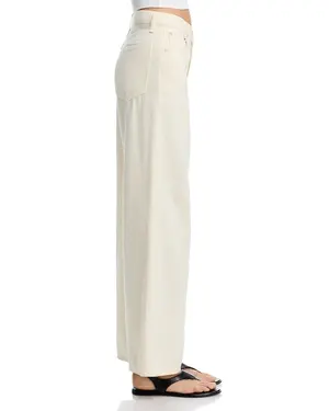 Rag & Bone Andi Featherweight Wide Leg Ankle Jeans - Ecru