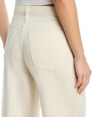 Rag & Bone Andi Featherweight Wide Leg Ankle Jeans - Ecru