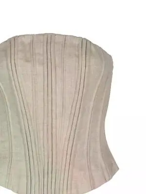 ANDRES OTALORA Te Miro Pleated Strapless Top