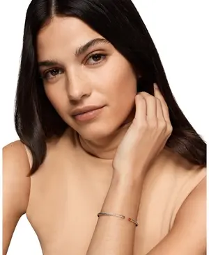 David Yurman Sterling Silver, 14k Yellow Gold And Ruby Flex Bracelet - Ruby/silver
