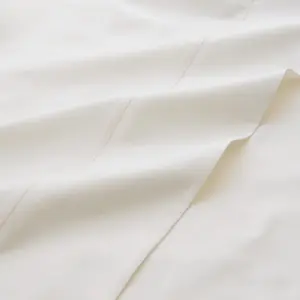 HUDSON PARK COLLECTION 525 Thread Count Egyptian Cotton Sateen Extra Deep Flat Sheet, King Exclusive - Ivory Shell