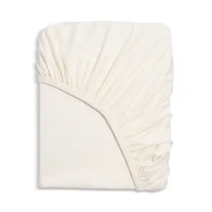 HUDSON PARK COLLECTION 525 Thread Count Egyptian Cotton Sateen Fitted Sheet, Twin Exclusive - Ivory Shell