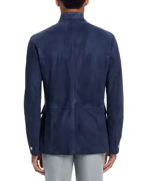 Eleventy Waxed Suede Travel Jacket