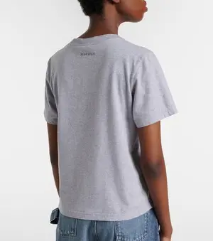 JW Anderson Embellished Cotton Jersey T-shirt - Grey