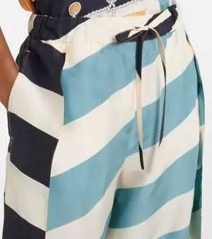 Loewe Printed Wide-leg Silk Pants - Multicoloured
