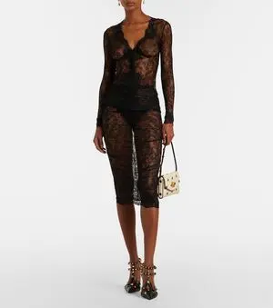 Valentino Garavani Floral Sheer Lace Cardigan