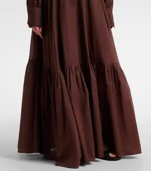 Plan C Cotton Organza Maxi Skirt